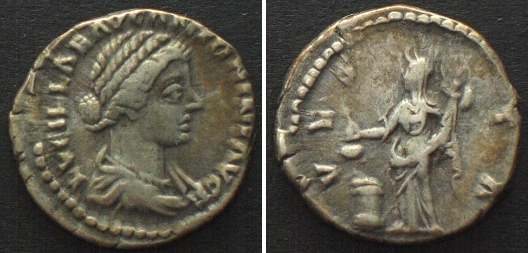 Roman Imperial LUCILLA (164-182). AR Denarius 161-162 AD, VESTA, VF-XF ...