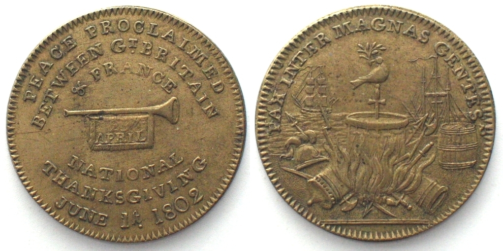 British Tokens PEACE OF AMIENS 1802 Brass Medal 25mm EF | MA-Shops