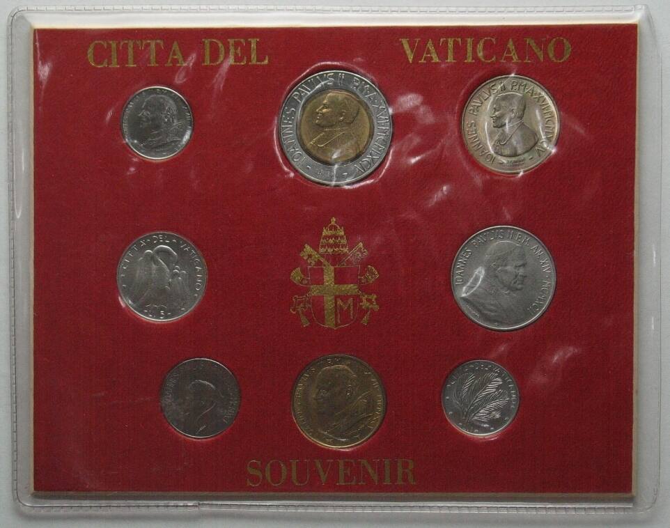 Vatikan VATICAN Souvenir Coin Set 1976-1995, JOHN PAUL II, BU | MA-Shops