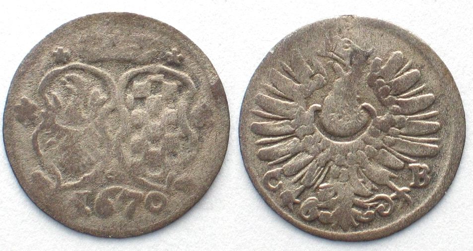 Schlesien-Liegnitz-Brieg SILESIA-LIEGNITZ-BRIEG 3 Pfennig 1670 CB ...