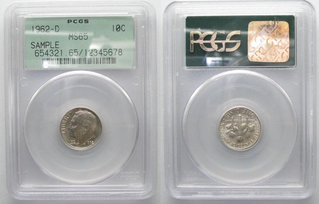 Vereinigte Staaten von Amerika PCGS SAMPLE SLAB Ser#654321.65/12345678 ...