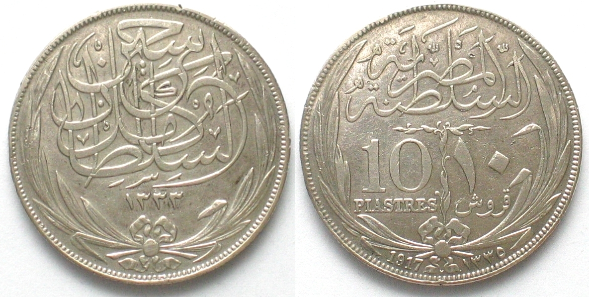Ägypten EGYPT. British Occupation, 10 Piastres 1917 H, silver, XF | MA-Shops