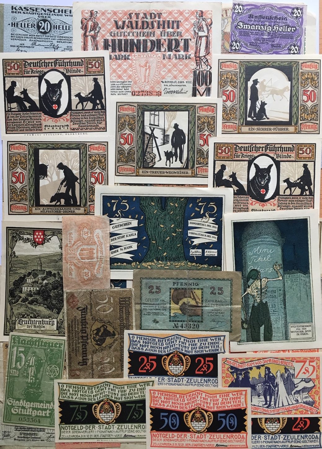 Deutschland - Notgeld 1917-1923 GERMAN NOTGELD Collection over 100 pcs ...