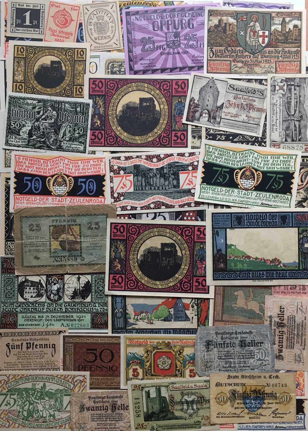 Deutschland - Notgeld 1917-1923 GERMAN NOTGELD Collection over 100 pcs ...