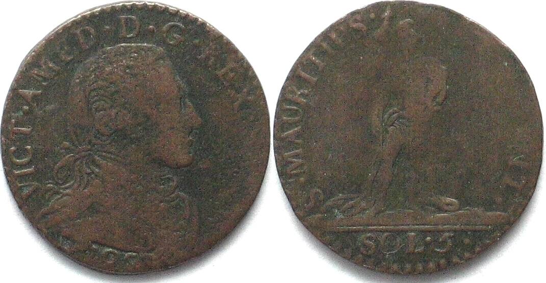 Italien - Sardinien 1795 Italy SARDINIA 5 Soldi 1794 VITTORIO AMEDEO ...