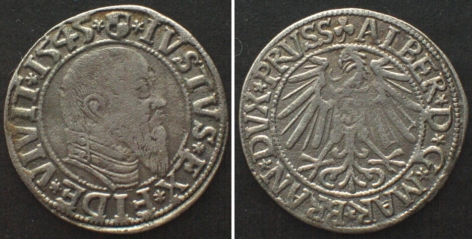 Brandenburg - Preussen Germany EAST PRUSSIA. Groschen 1545, ALBERT ...