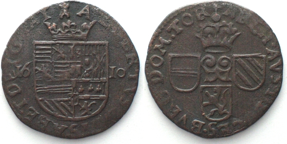 Belgien - Tournai SPANISH NL - TOURNAI Liard 1610 ALBERT & ISABELLA ...