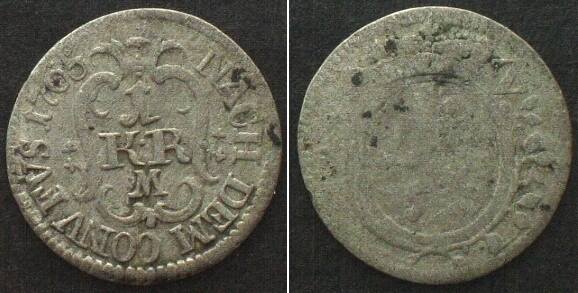 Pfalz-Zweibrücken German PFALZ-BIRKENFELD-ZWEIBRUCKEN Kreuzer 1765 ...