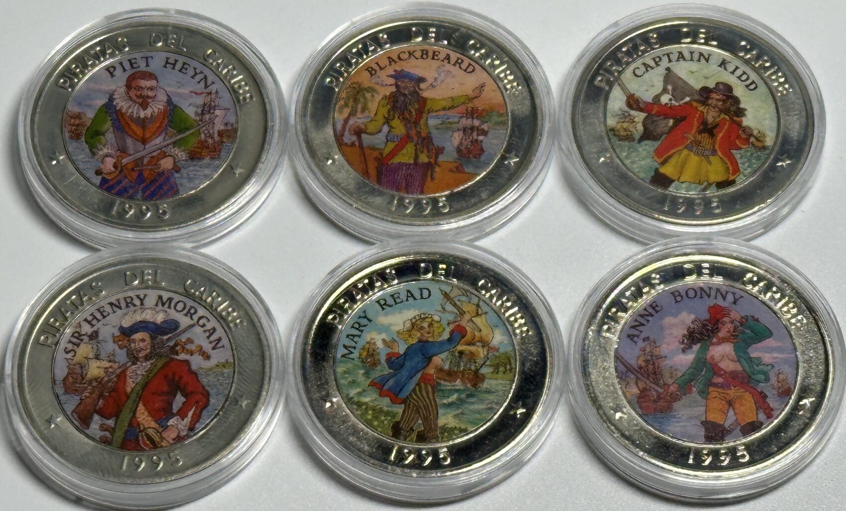 Kuba CUBA Complete Set 1 Peso 1995 - arabic 1 - PIRATES OF THE ...
