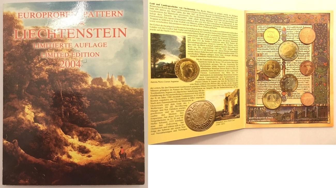 LIECHTENSTEIN 2004 Euro Patterns Set # N0292 BU | MA-Shops