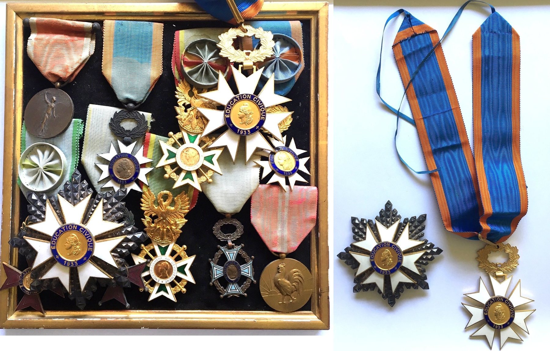 Frankreich - Orden und Abzeichen 1933 Lot of 11 FRENCH ORDERS & AWARDS ...