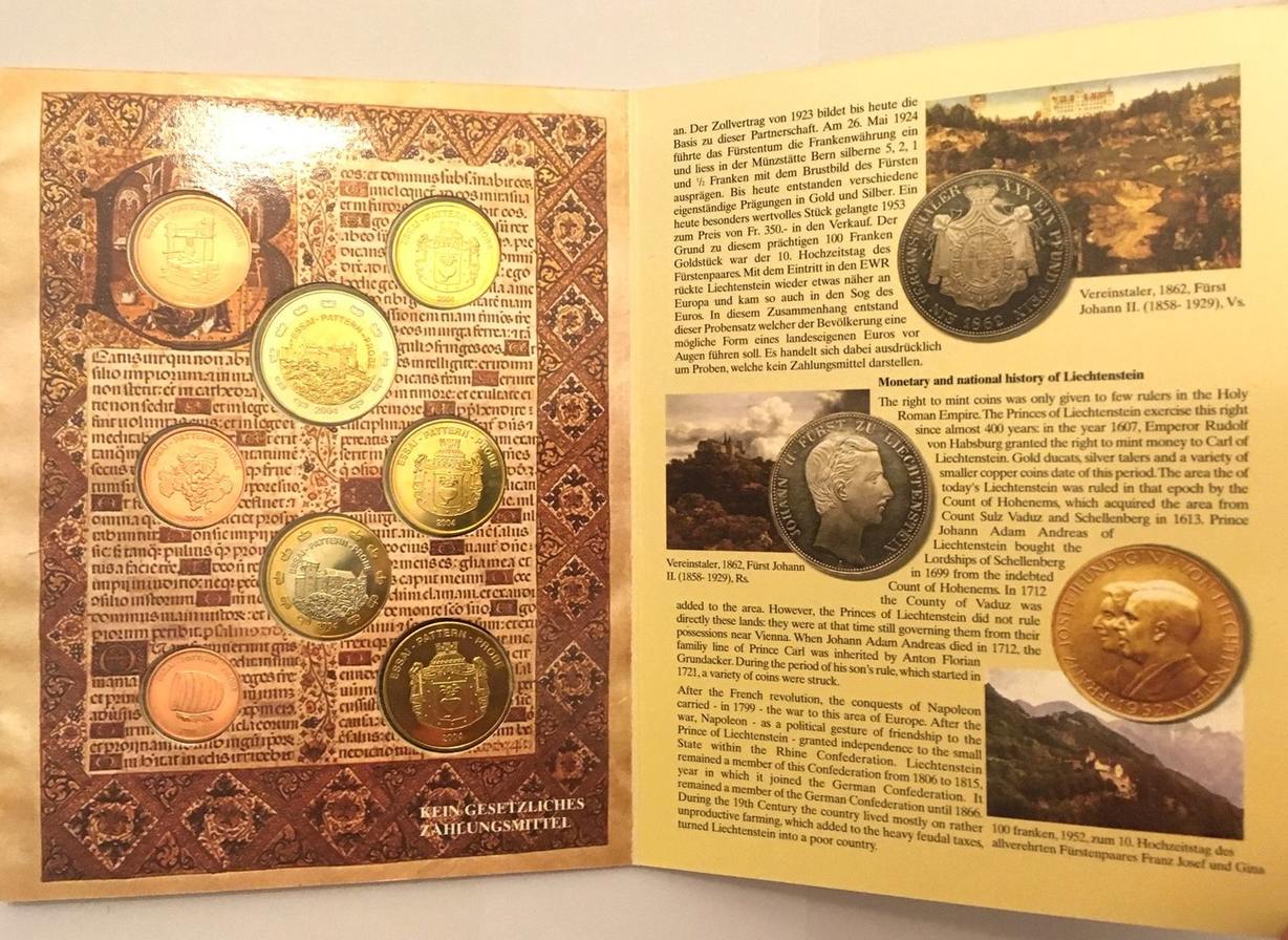 LIECHTENSTEIN 2004 Euro Patterns Set # N0292 BU | MA-Shops