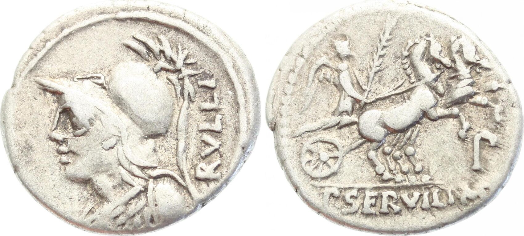 Römische Republik Denar P. Servilius M. f. Rullus 100 v. Chr.. VF | MA ...