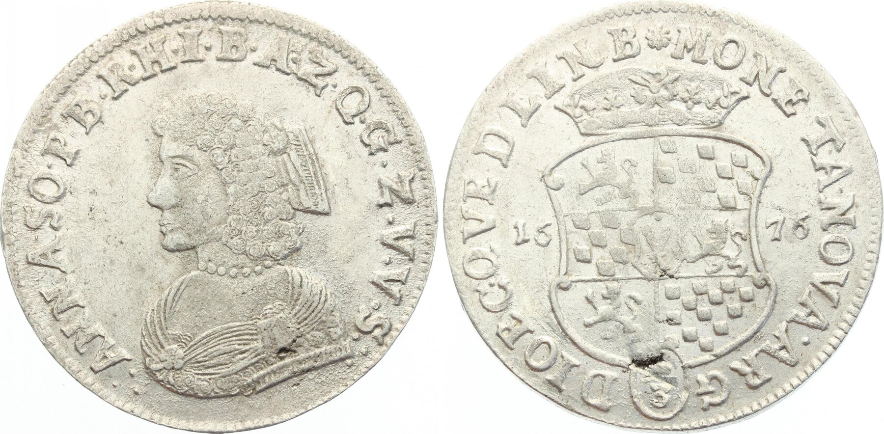 Quedlinburg-Abtei Gulden 1676 Anna Sophia von Pfalz-Birkenfeld 1645 ...