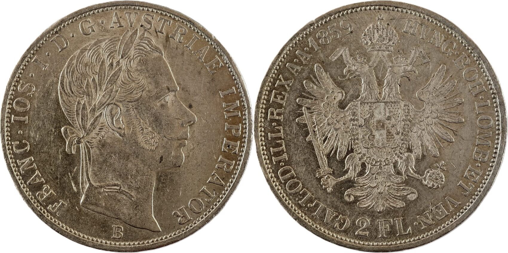 Ungarn- Kremnitz 2 Florin/ 2 Gulden 1859 Franz Joseph I. EF | MA-Shops