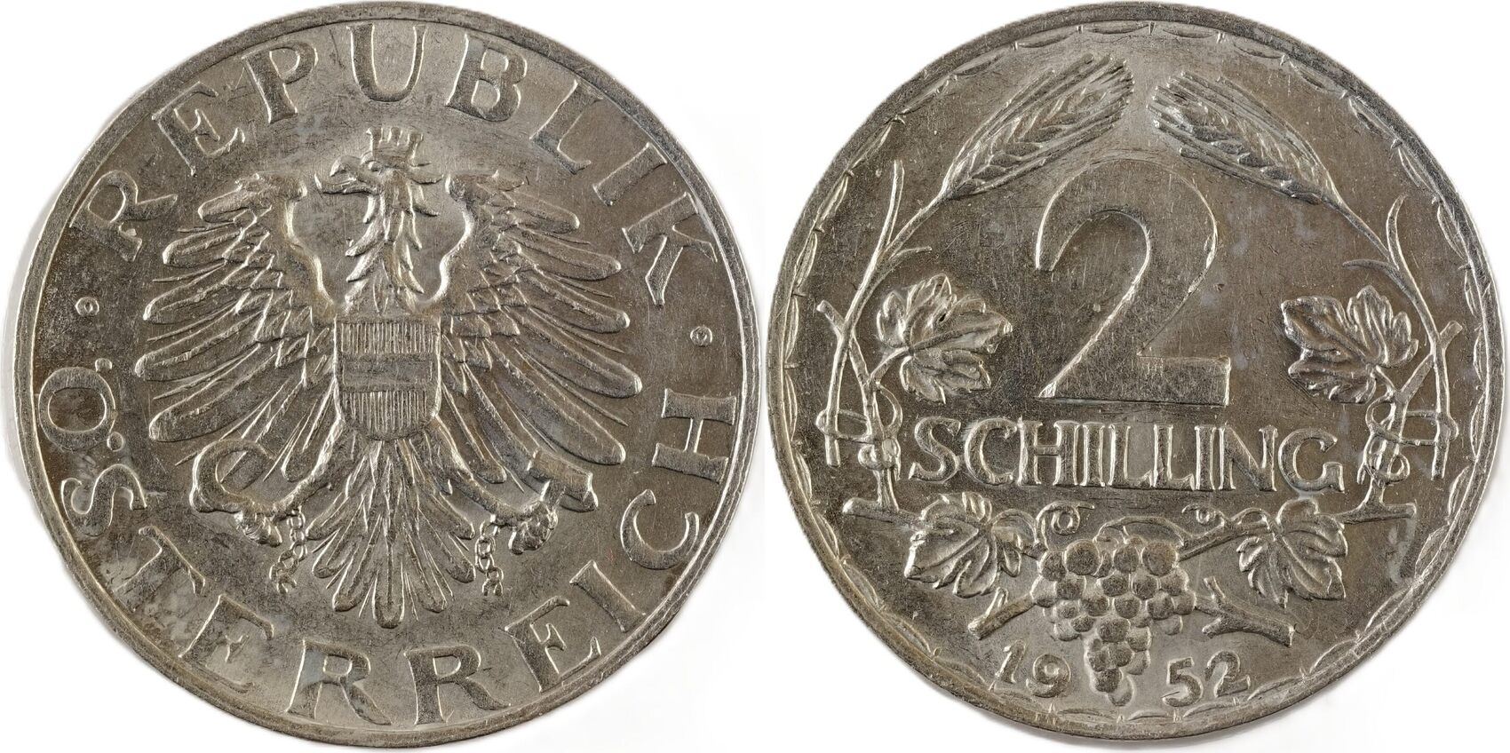 Österreich 2 Schilling 1952 Wien EF | MA-Shops