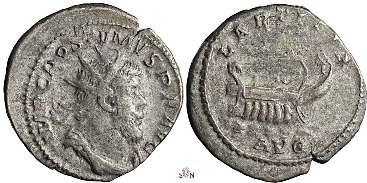 Postumus Antoninianus - LAETITIA AVG - Elmer 130 - Ex Zschucke ...