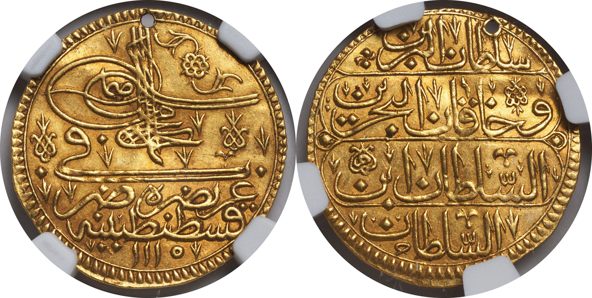 TURKEY 1703 Sultan Ahmed III. Gold Eshrefi Altin Coin. Large (27mm ...
