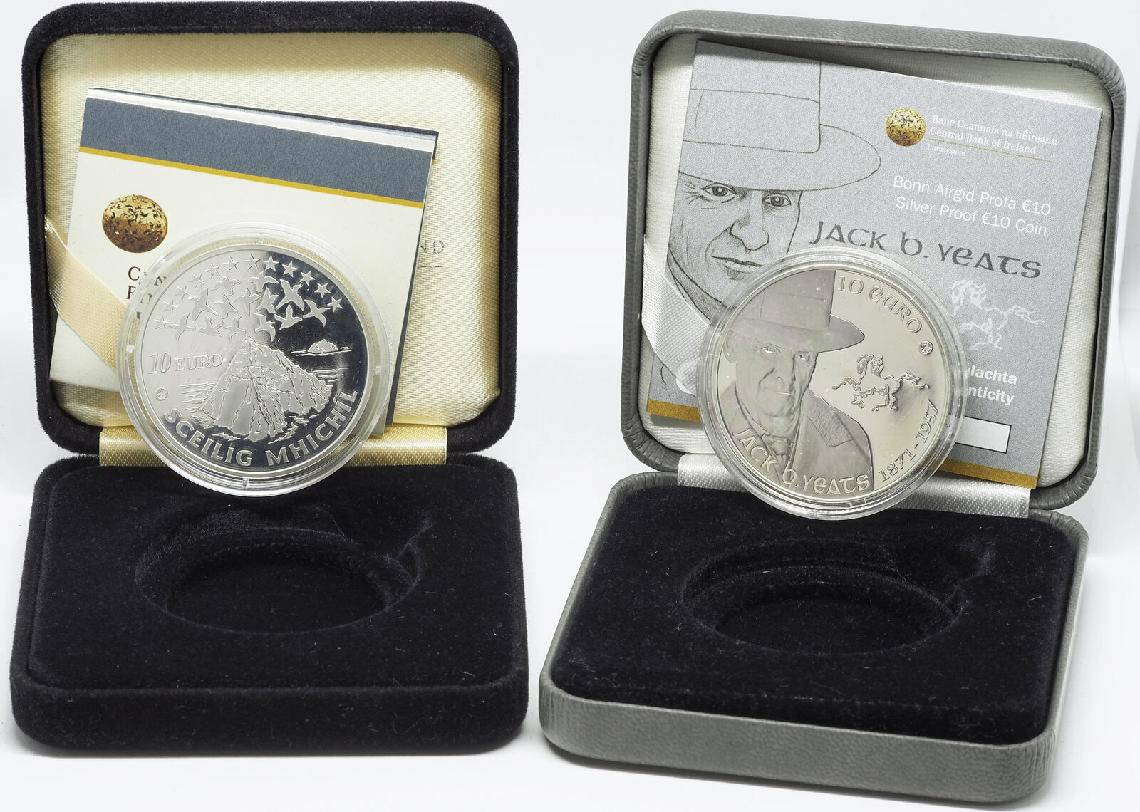 IRELAND 10 Euro (2pcs) 2008/2012 Skellig Michael (Island) / Jack Butler ...