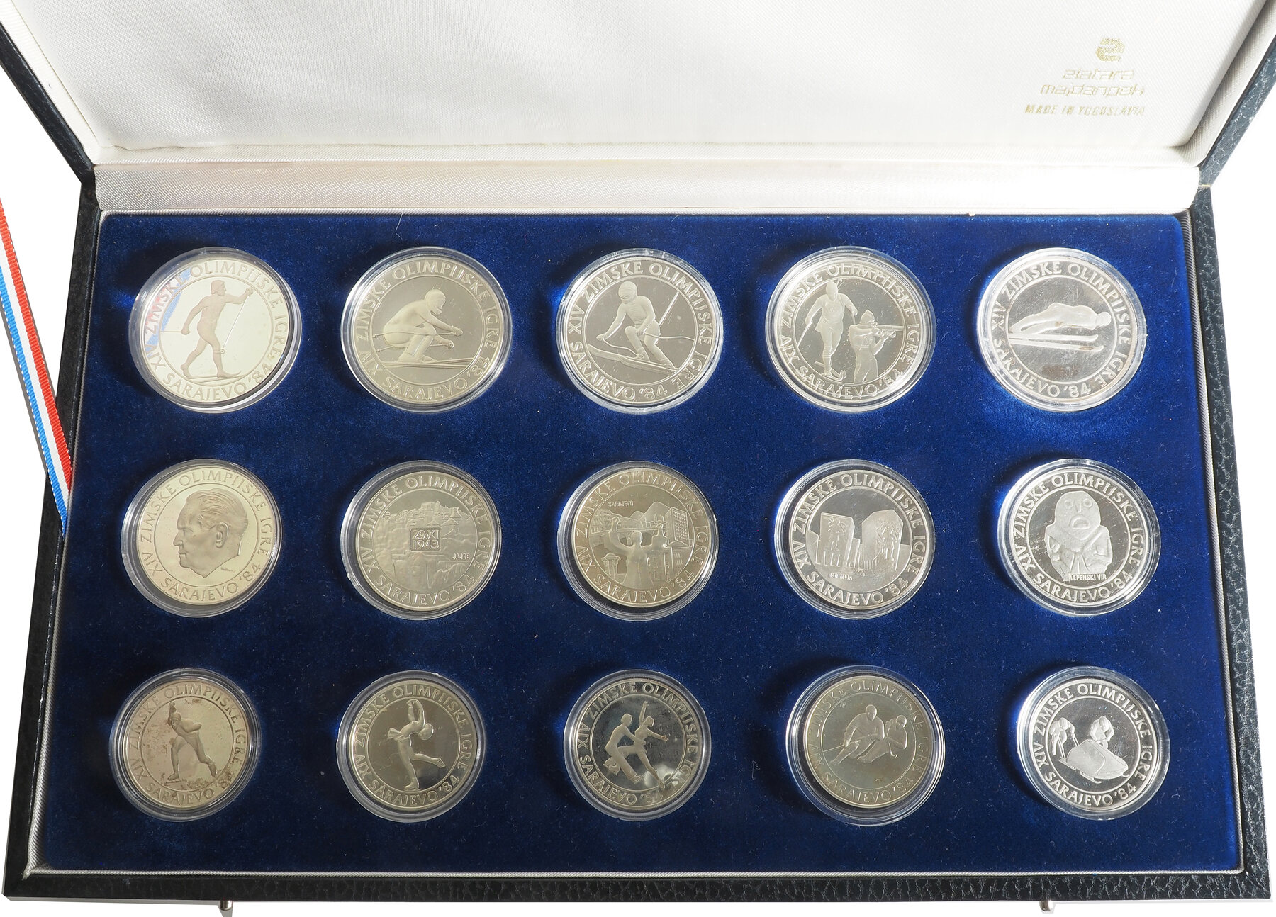 Yugoslavia 100, 250 & 500 Dinara (15pcs) Winter Olympics Sarajevo 1984 ...