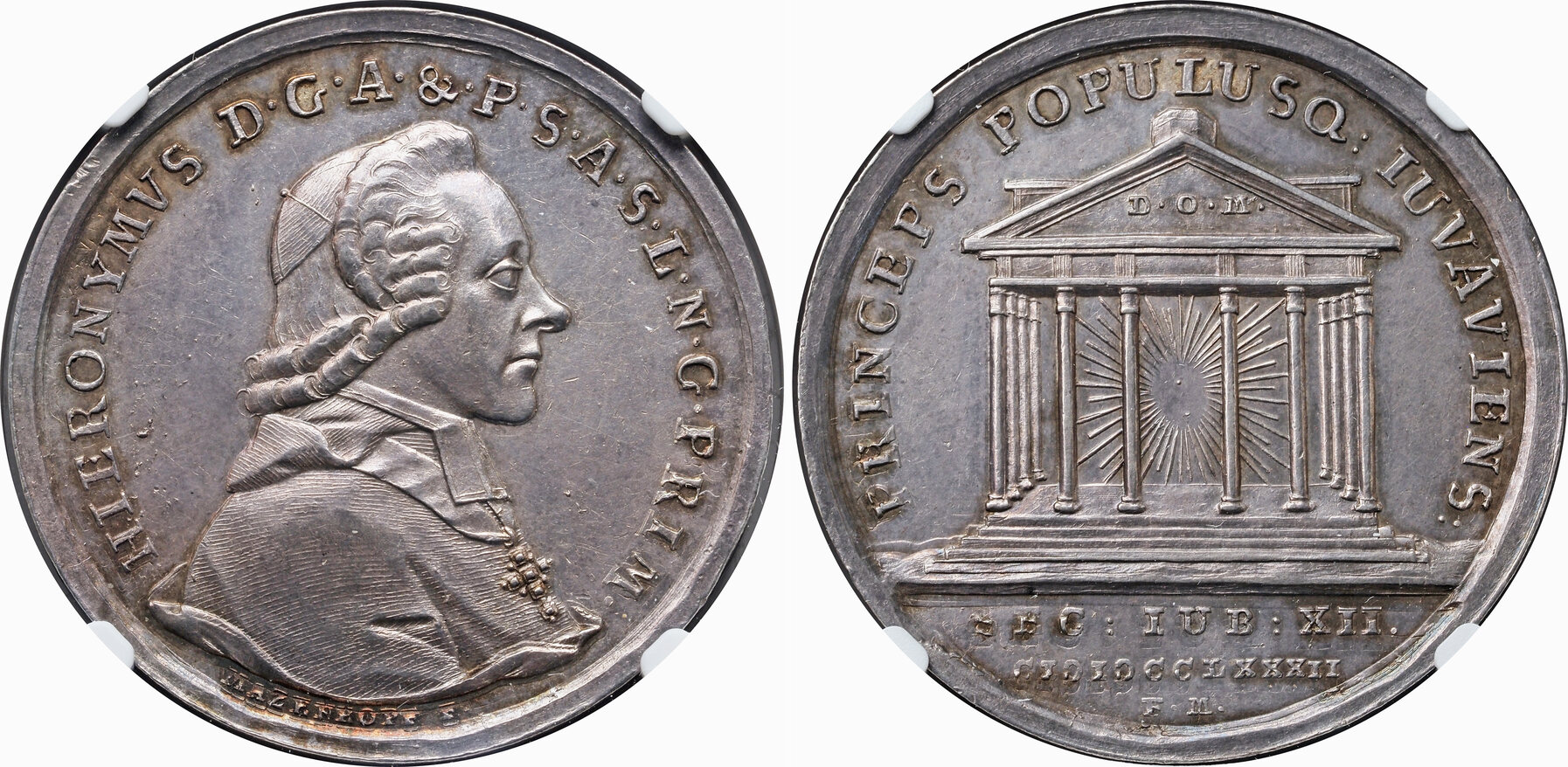 AUSTRIA Medal 1782 Count Hieronymus Collerdo. 1200th Anniversary of St ...