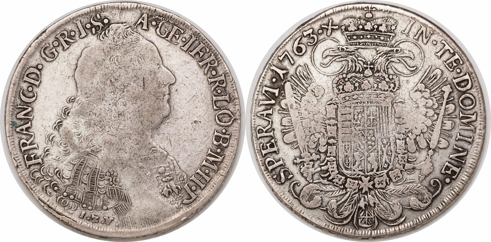 ITALY 1763 Emperor Francis I Stephan. Silver Tallero Coin. Florence ...