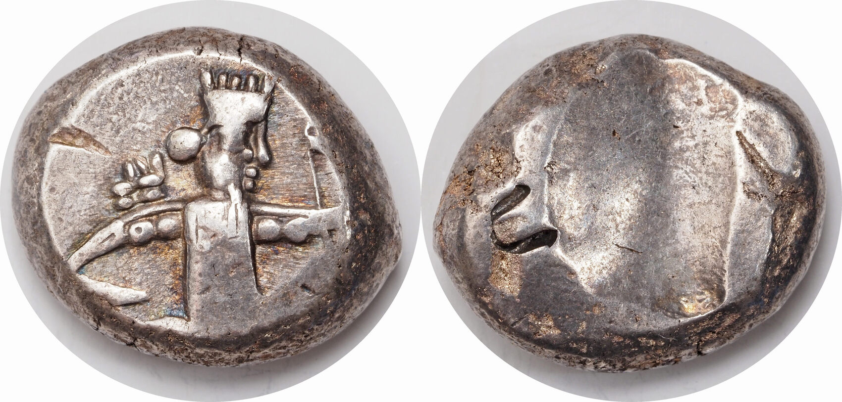 PERSIA Achaemenid Empire (455-420 BC) AR Siglos Coin. King with Dagger ...