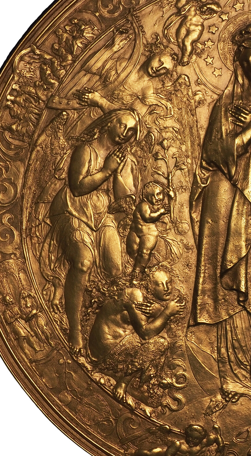 VATICAN 1854 Pius IX. Gilt Bronze Immaculate Conception Plaque Medal in ...