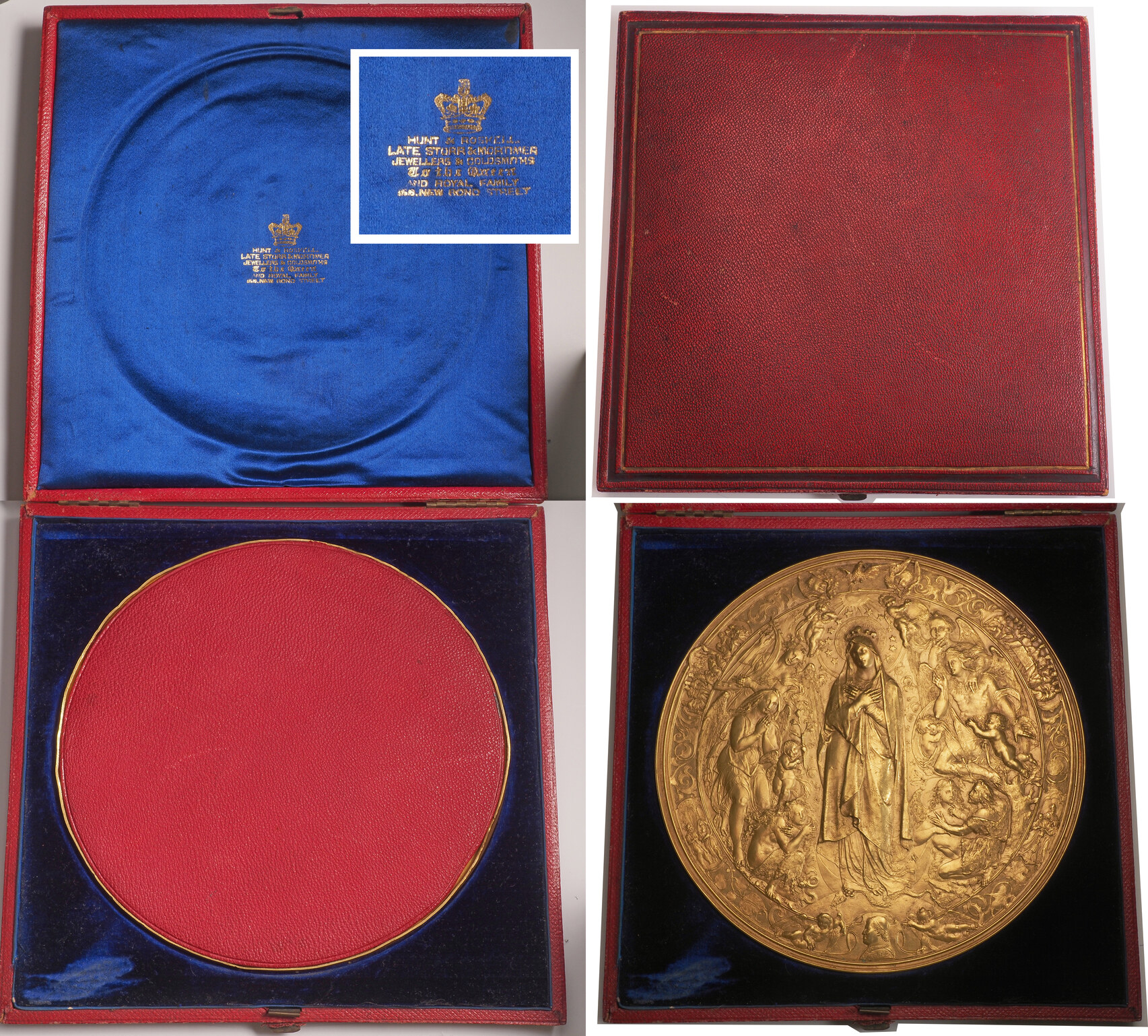 VATICAN 1854 Pius IX. Gilt Bronze Immaculate Conception Plaque Medal in ...