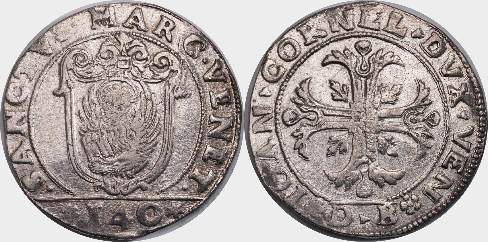 1629 Doges of Venice, Giovanni Cornaro. Silver Scudo (140 Soldi) Coin ...