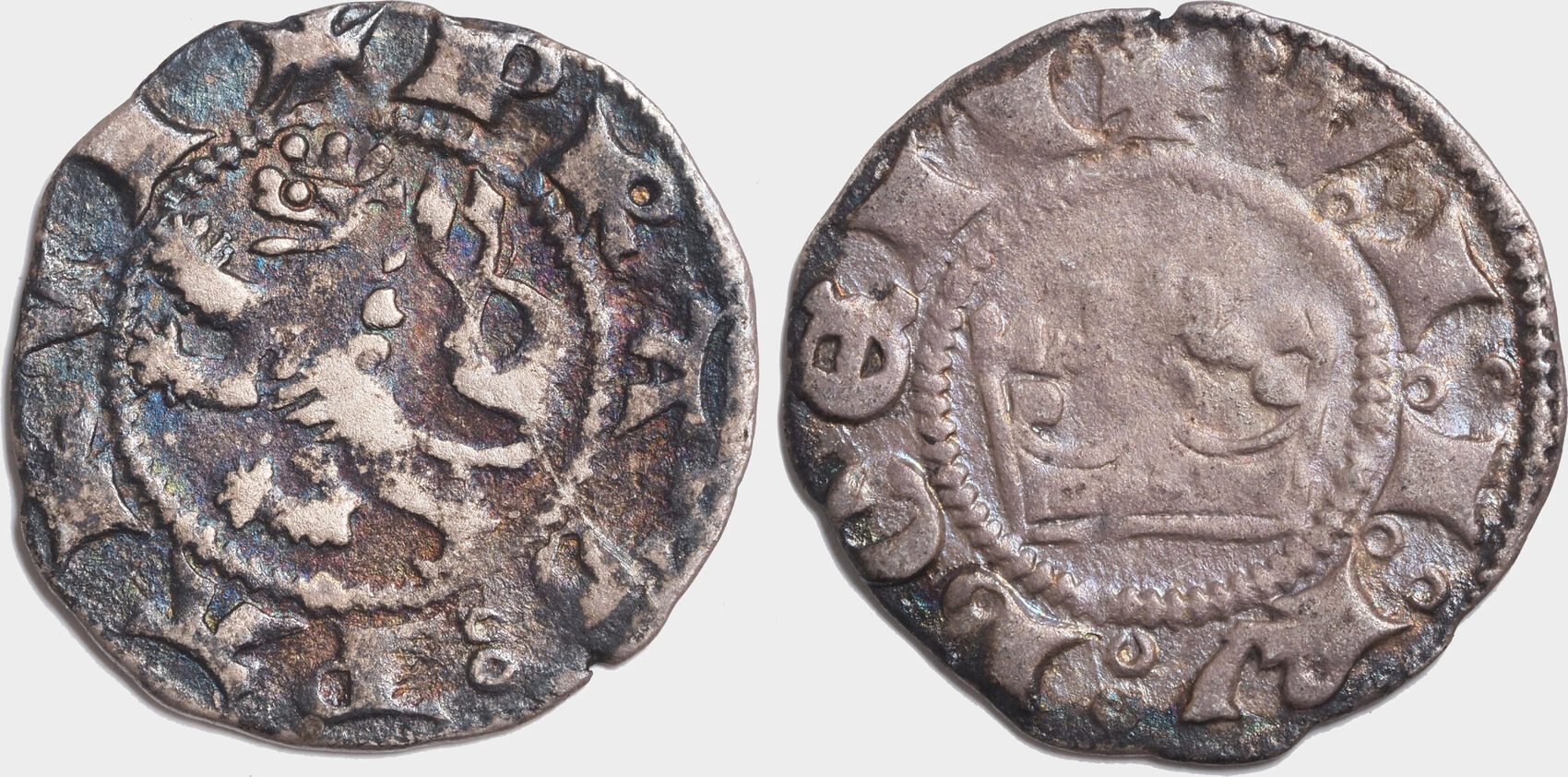 BOHEMIA 1300-1305 Wenceslaus II. Silver Parvus Coin. About XF (small ...