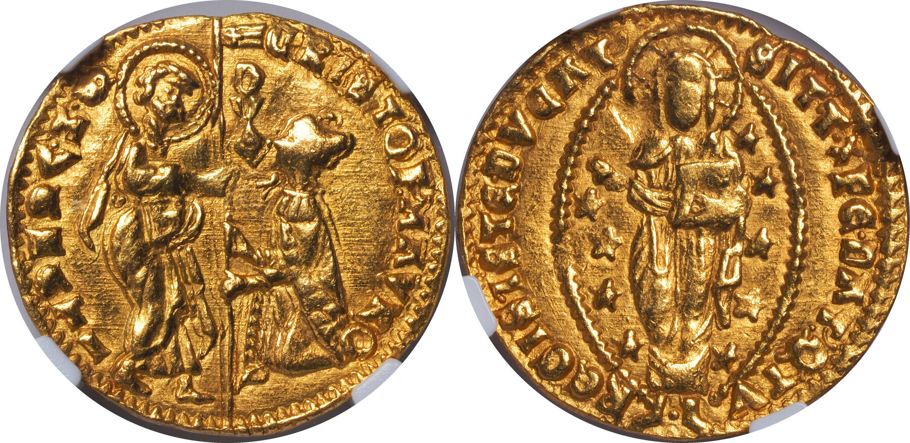 ITALY-VENICE 1462-1471 Cristophoro Moro. Gold Ducat Coin. NGC AU | MA-Shops