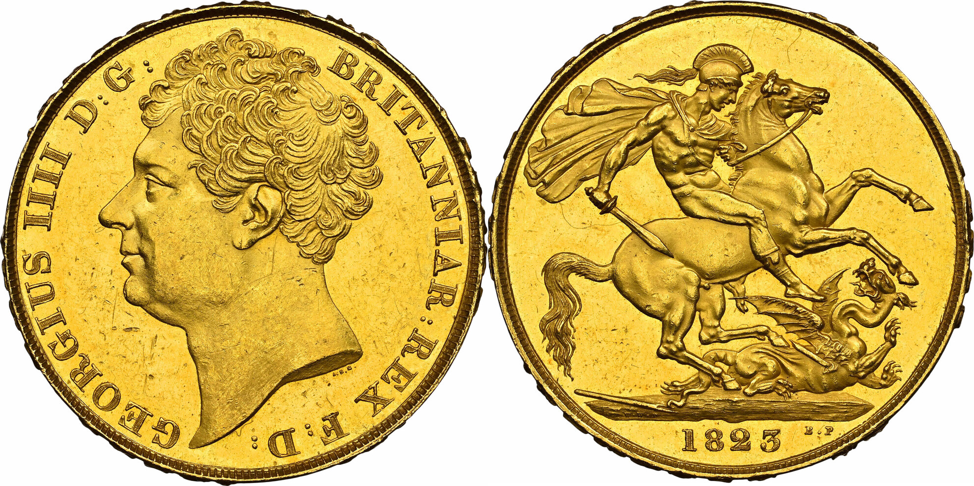 Great Britain 1823 George IV. Gold 2 Pounds (Double Sovereign) Coin. NGC MS 61 | MA-Shops