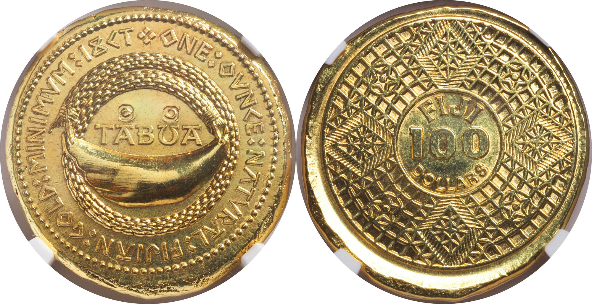 FIJI Gold 100 Dollars 1990 Gold 100 Dollars Coin. 1 Ounce! NGC MS-68 ...