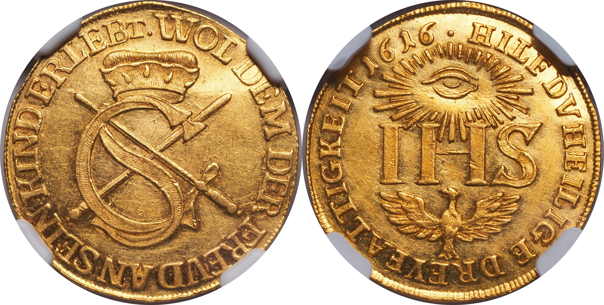 GERMANY-SAXONY 1616 John George I. Gold Ducat (Sophiendukat) Coin. NGC ...