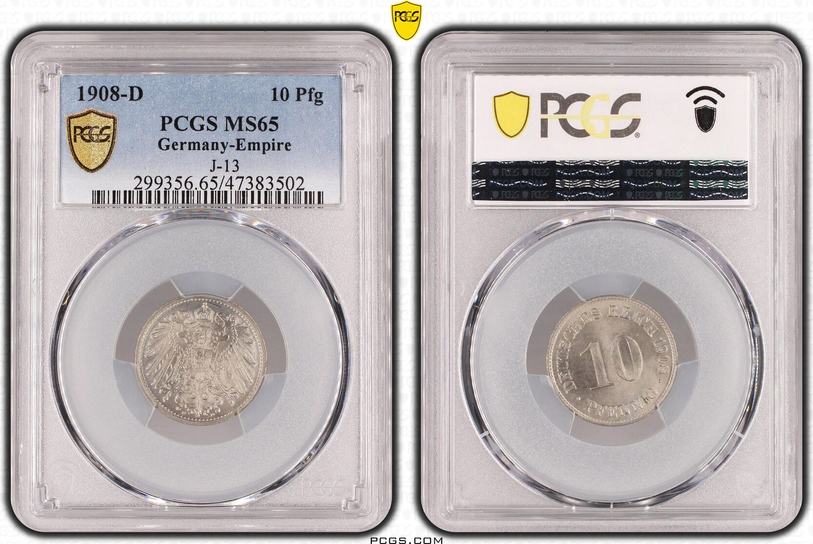 Germany-Empire 1908 D Germany (Empire). Copper-Nickel 10 Pfennig Coin ...