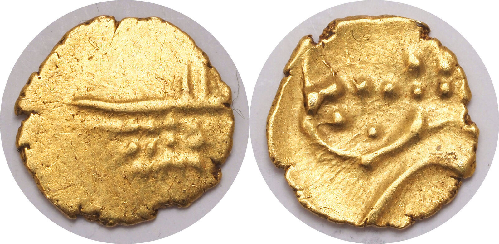 INDIA-TRAVANCORE ca. 1881 Kingdom of Cochin. Gold Fanam Coin. VF | MA-Shops
