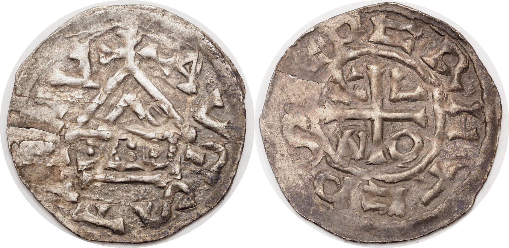 GERMANY 1029-1047 Augsburg (Bishopric), Eberhard I. Silver Denar ...