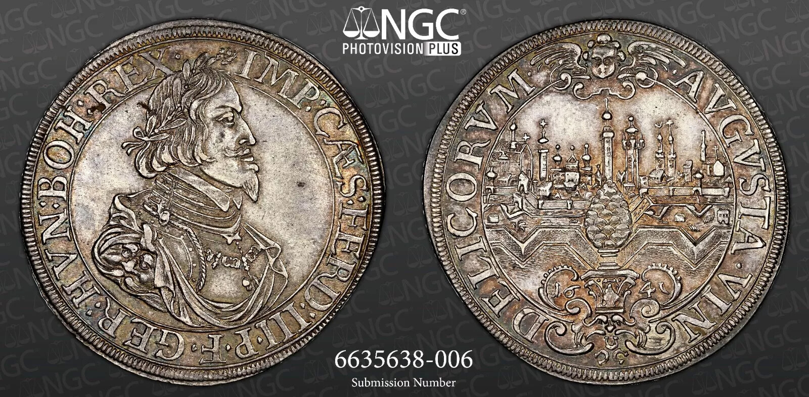 GERMANY TALER 1641 Augsburg (Free City), Ferdinand III. Silver City ...