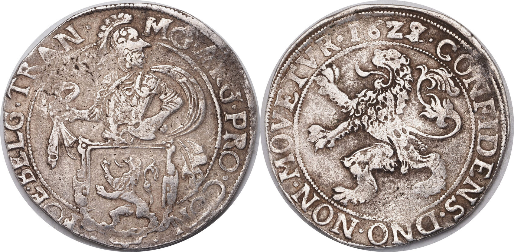 NETHERLANDS Daalder 1629/8/2 Overijssel. Rare Double-Overdate Lion Dollar! VF-aXF | MA-Shops