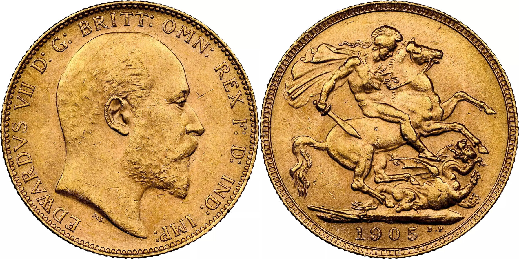 AUSTRALIA 1 Sovereign 1905 P Edward VII. Gold Sovereign Coin. Better ...