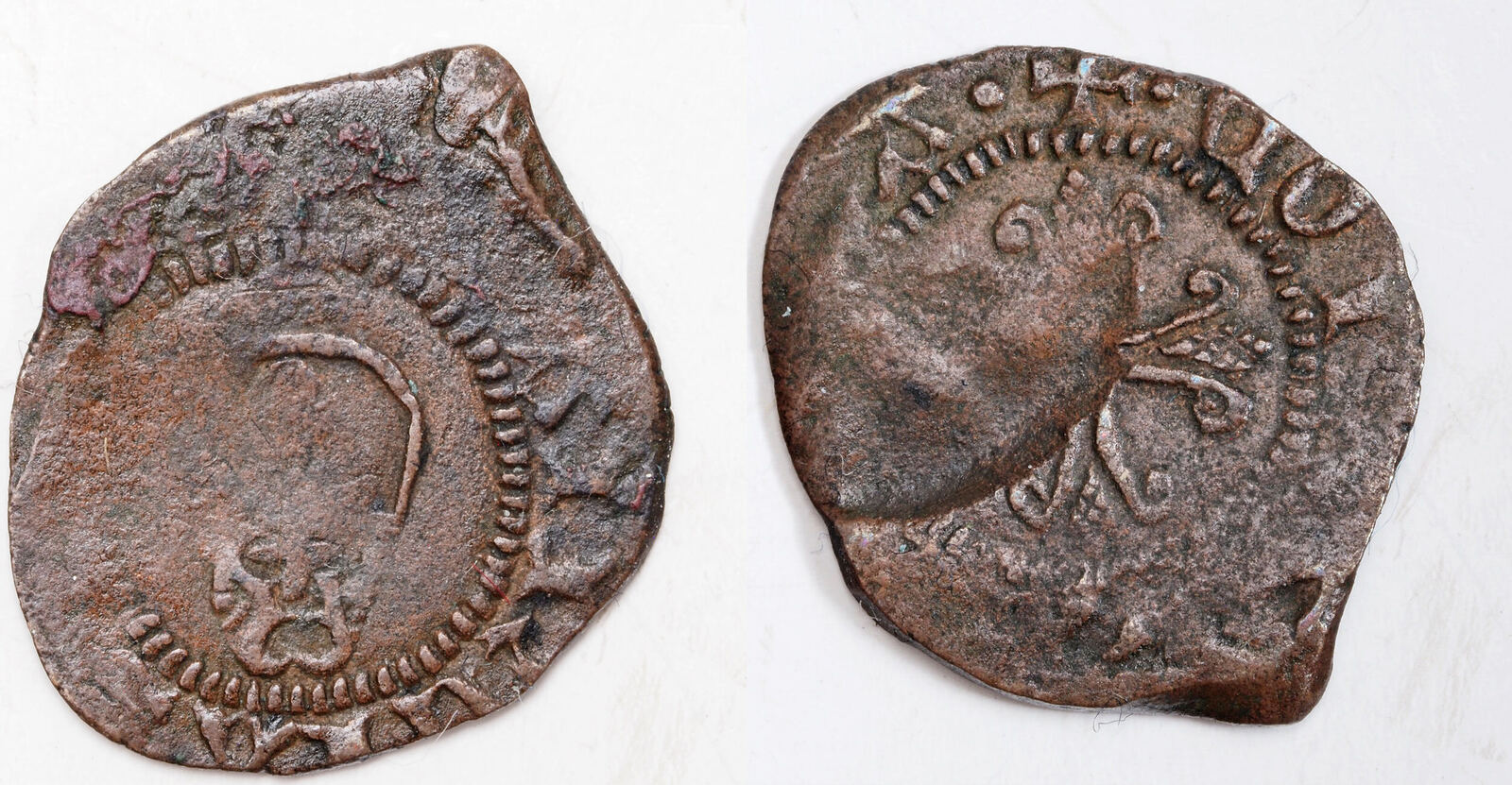 ITALY 1450 Piedmont, Valenza (Autonomous City). Copper Obolo Coin. VF+ ...