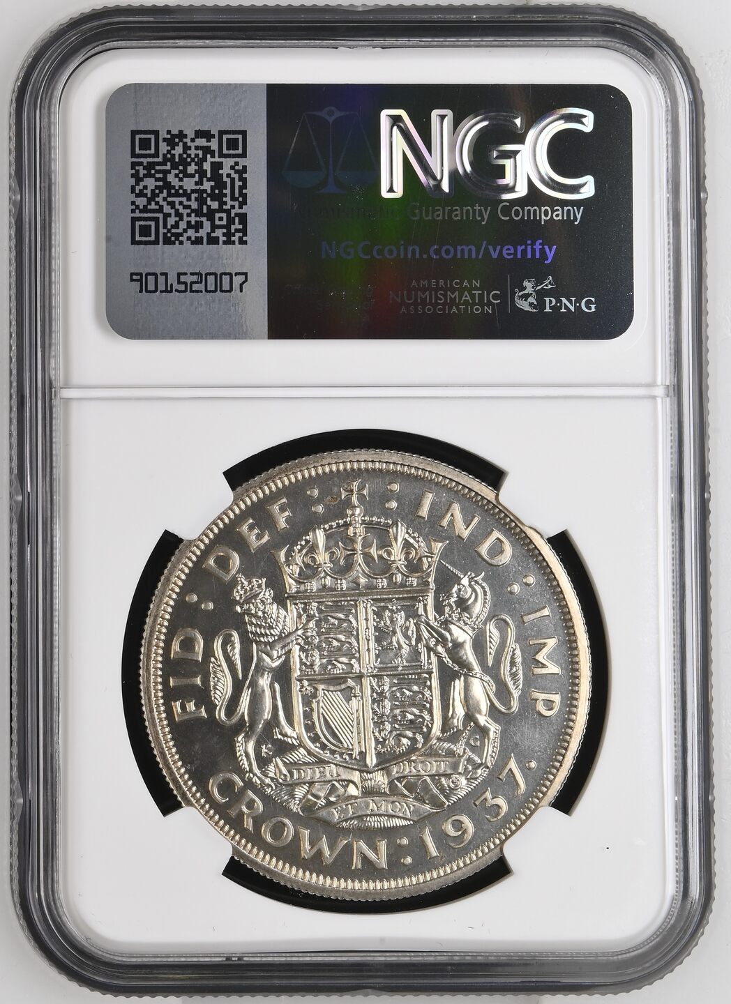 1937 Great Britain, George VI. Proof Silver Crown Coin. NGC PF 63 CAMEO | MA-Shops