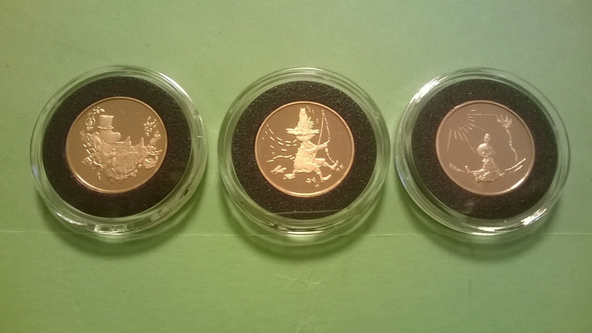 Finland Official Muumin 6 gold coin set by Finnish Mint, Tove Jansson ...