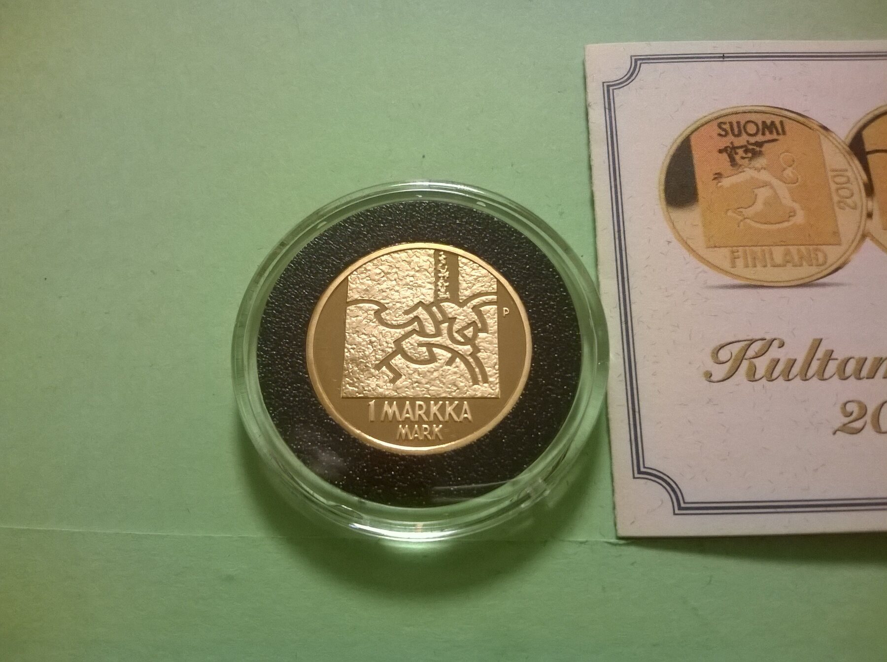 Finland 1 Markka 2001 Last Finnish Markka Gold Coin Proof finland-1-markka-2001-last-finnish-markka-gold-coin-proof