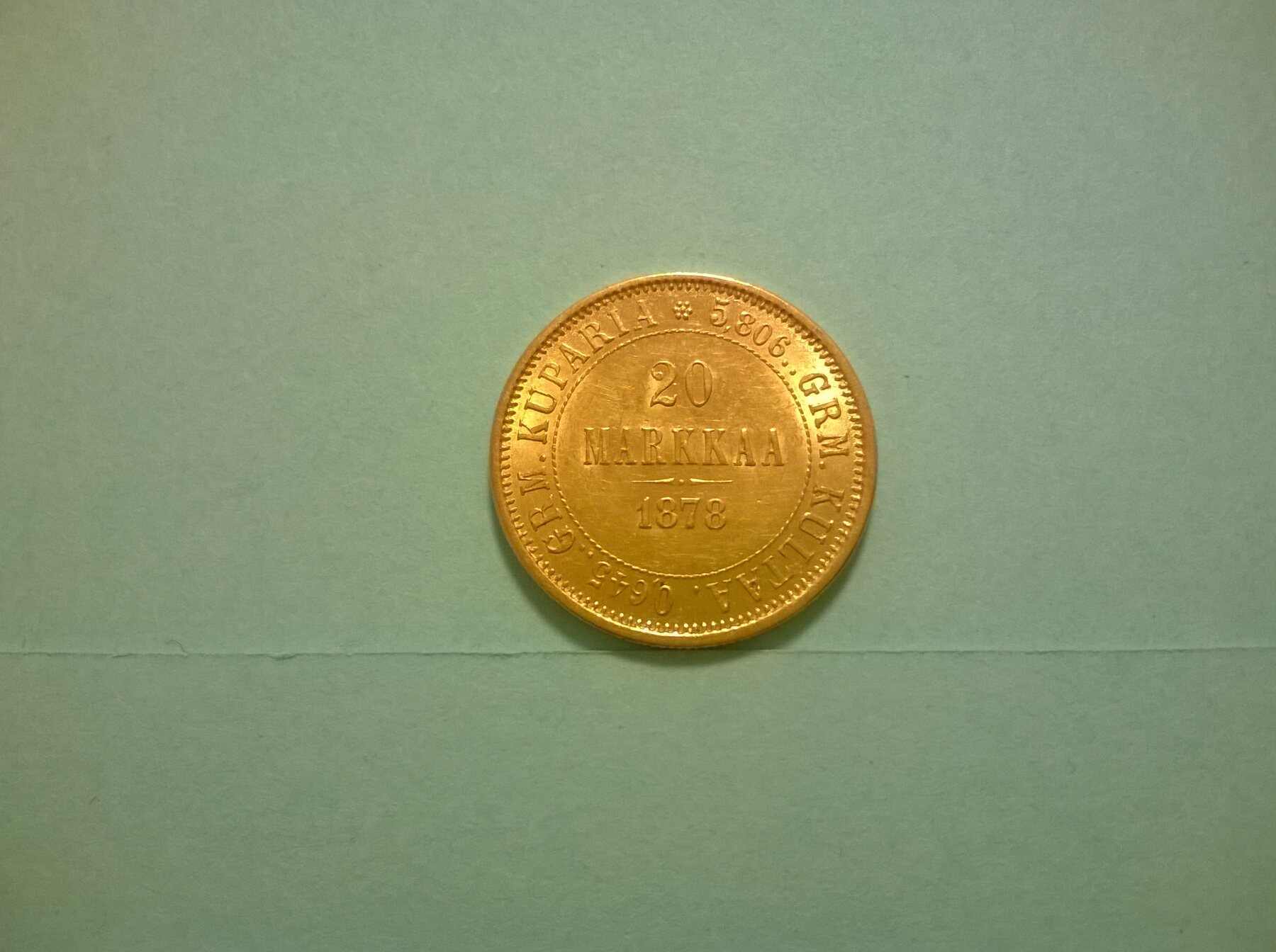 Finland, Finnland First Finnish gold coin 20 markkaa 1878, good quality ...