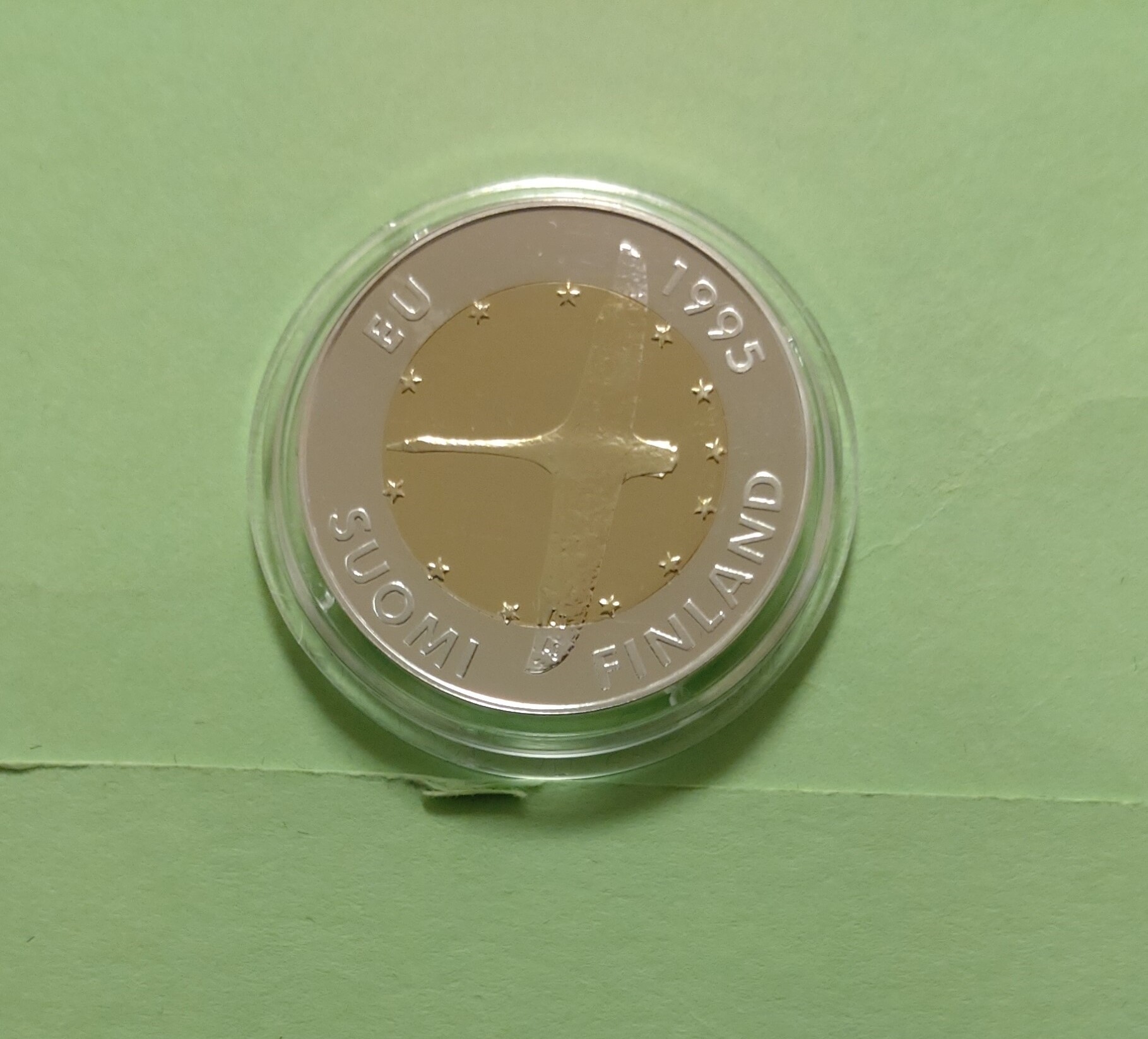 Finland, Finnland 10 markkaa 1995 Special Finnish gold/silver coin ...