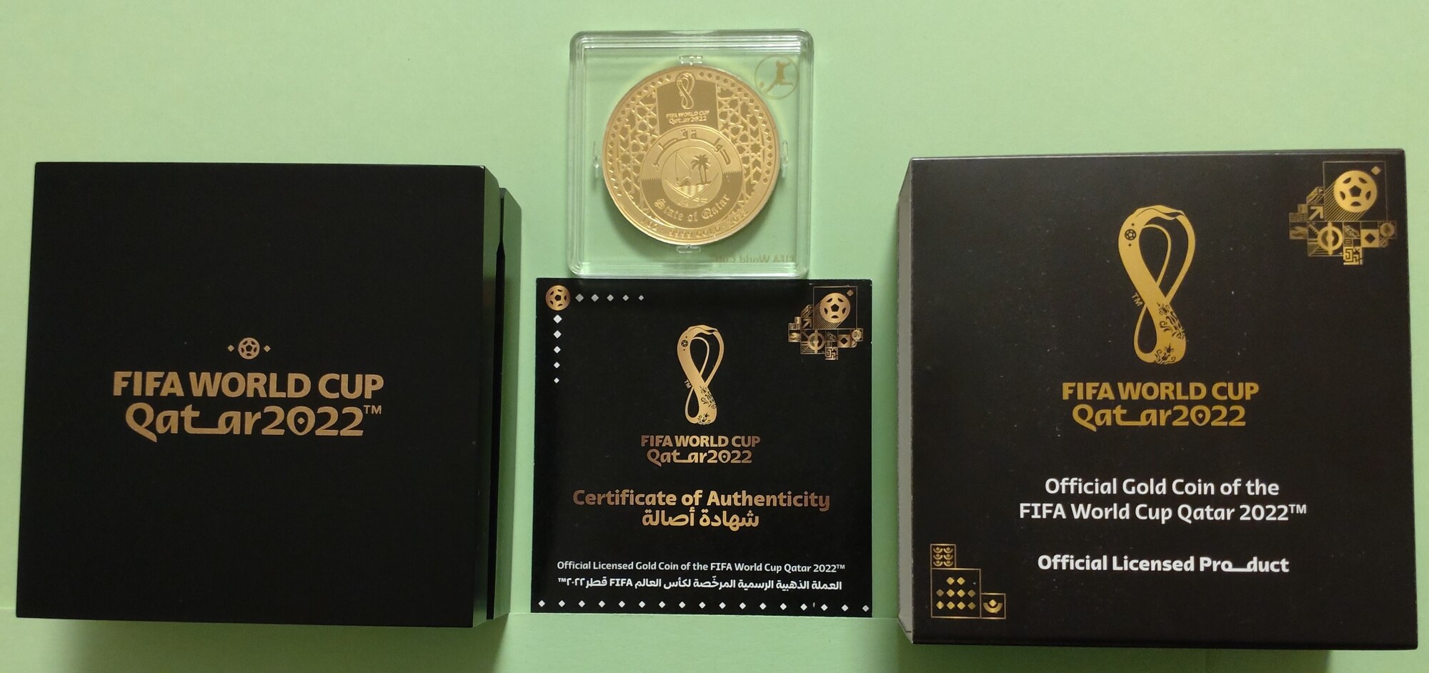 50 Riyals 2022 Qatar FIFA Soccer World Championship 1 oz Gold Coin ...