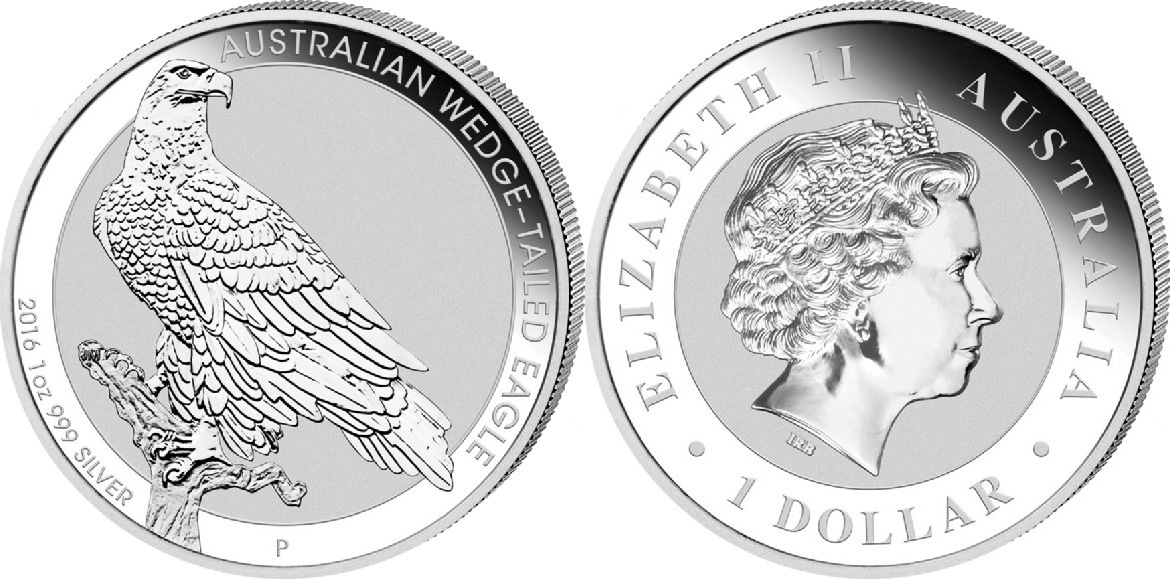 Australien 1 Dollar 2016 Perth Mint Wedge Tailed Eagle with Box ...