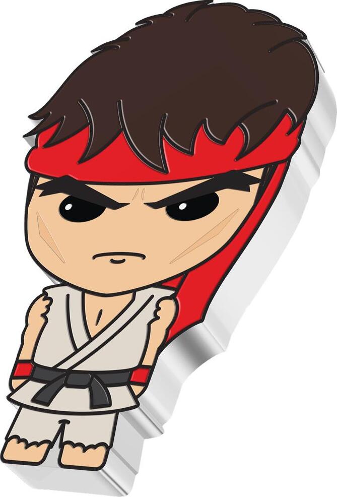 Niue 2 Dollar 2021 New Zealand Mint Street Fighter Ryu Chibi Coins ...